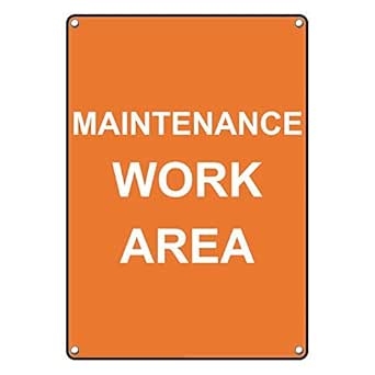 Weatherproof Plastic Vertical Maintenance Work Area Sign with English ...