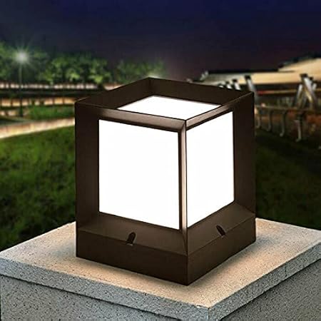 Lyse Decor Outdoor Gate Light, Lights for Boundary Pillar Lamp Cube ...