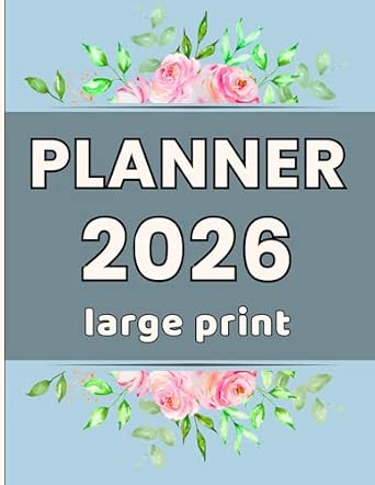 Large Print Weekly & Monthly Planner 2026: Big Font, Easy-to-Read ...