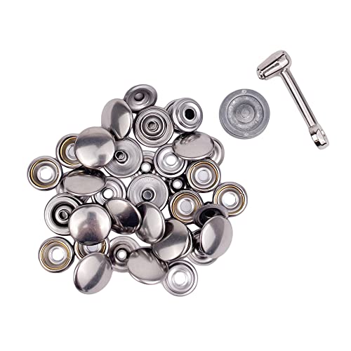 GATE14 Stainless Steel press Buttons for Canopies and Boat Tents 17 mm ...