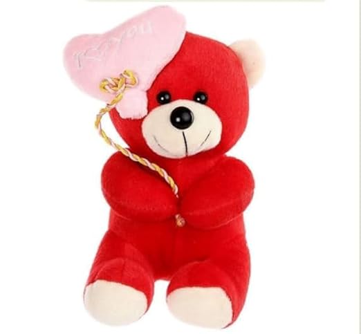 Buy PLUSHBUNNY Cute Red Color Teddy with Heart Balloon I Love You ...