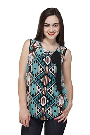 Add to style Green Ikat Print Top : Amazon.in: Clothing & Accessories