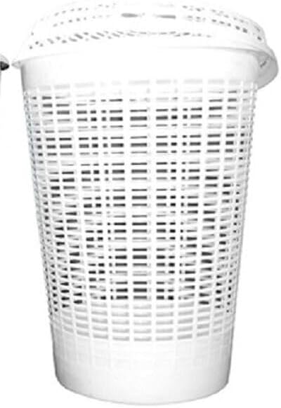 Circular Plastic Laundry Linen Washing Basket Bin Storage Hamper With ...