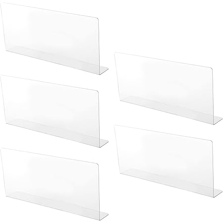 Amazon.com: Baluue Clear Shelf Dividers Plastic Shelf Dividers- L Shape ...