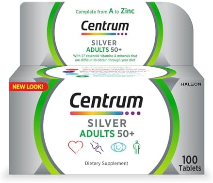 Centrum Silver Adults 50+, 100 Tablets : Amazon.ae