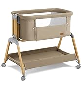 Amazon.com: Jimglo 3 in 1 Baby Bassinet, Bedside Bassinet for Baby ...