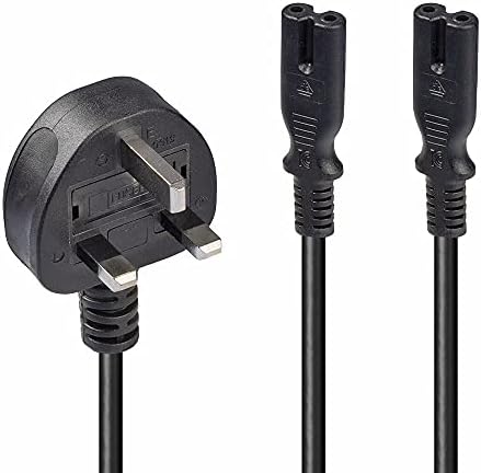 C2G 80628 3M 17 AWG UK Power Cable Splitter (2 x IEC320C13 to BS 1363 ...
