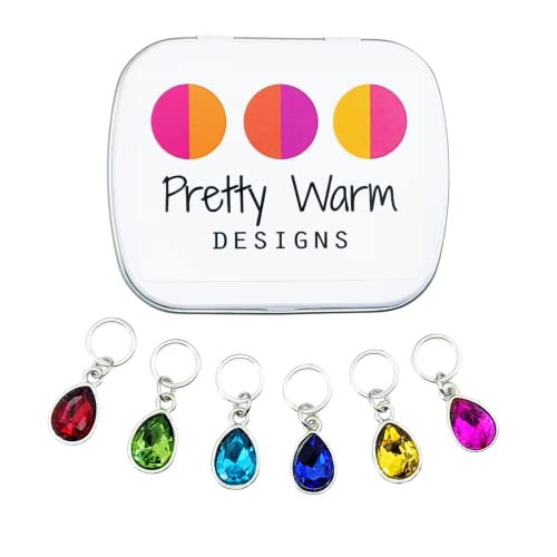 Amazon.com: Crystal Jewels Stitch Markers for Knitting With Storage ...