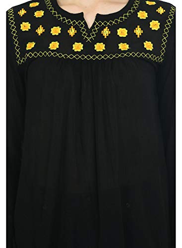 Buy SAAKAA Women's Rayon Black Fit Top at Amazon.in