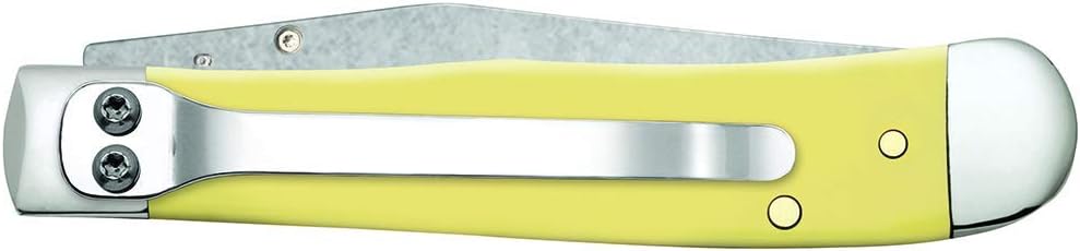 CASE XX WR Pocket Knife Yellow Delrin Trapperlock W/Clip Item #30111 ...