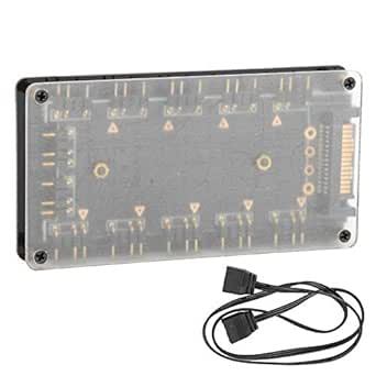 Computer Fan RGB Hub, 10?in?1 Fan Splitter, 5V 3Pin RGB Fan Splitter ...