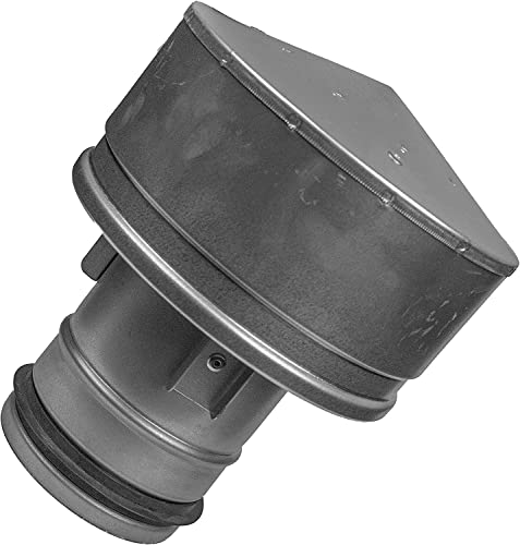 Snapklik.com : Vent Systems 4 Inch Round Roof Vent Cap Galvanized Metal ...