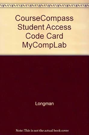 CourseCompass Student Access Code Card MyCompLab: Pearson Education, . .: 9780321276728: Amazon ...