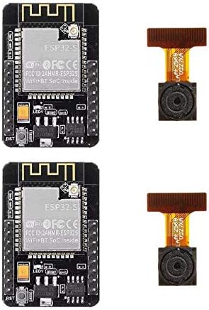 2 Pack ESP32-CAM WiFi + Bluetooth Camera Module Development Board ESP32 ...