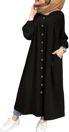 Amuer Muslim Abayas Prayer Dresses,Eid Ramadan One-Piece Soft ...