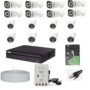 JK Vision 2.4MP ColorVu CCTV Camera System for Home, Office, School (8 ...
