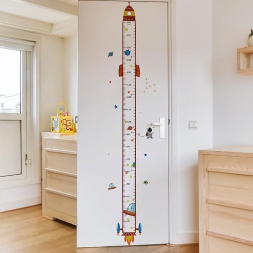 Amazon.com: Rocket Self-adheve Vinyl Nursery Wall Decal Baby Growth ...