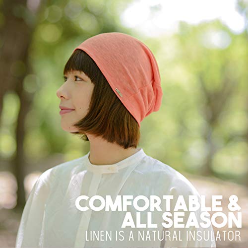 CHARM Mens Summer Linen Beanie - Slouchy Lightweight Knit Hat Slouch ...