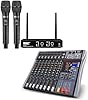 Amazon.com: Forket Professional DJ Mixer 8 Channel Audio Mixer Sound ...