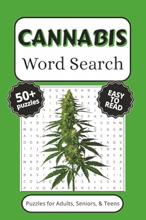 Cannabis Word Search Puzzle Book: Word Search with Easy to Read Print ...