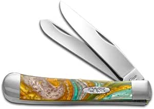 Amazon.com : Case XX Knives Abalone Corelon Trapper Stainless Pocket ...