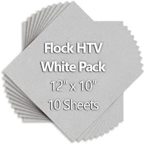 Amazon.com: White Flock HTV Heat Transfer Vinyl 10 pack bundle Sheets ...