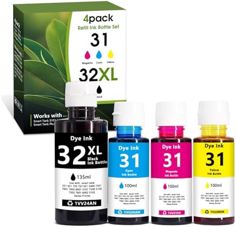 Amazon.com: Skyink Compatible Ink Refill Bottle Replacement for HP 31 ...