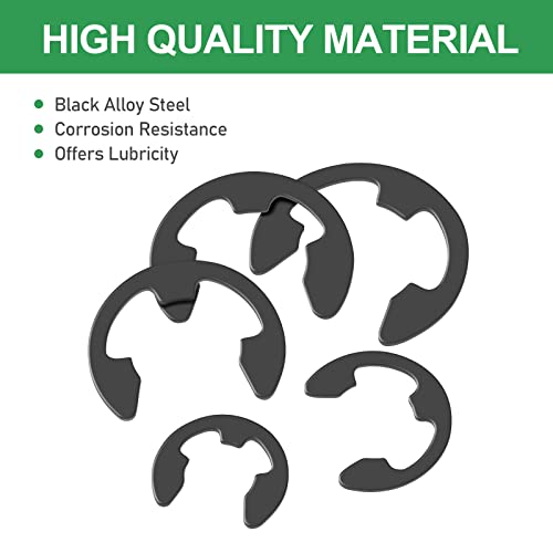 Snapklik.com : FOLIV 500Pcs E-Clip Circlip External Retaining Clips ...