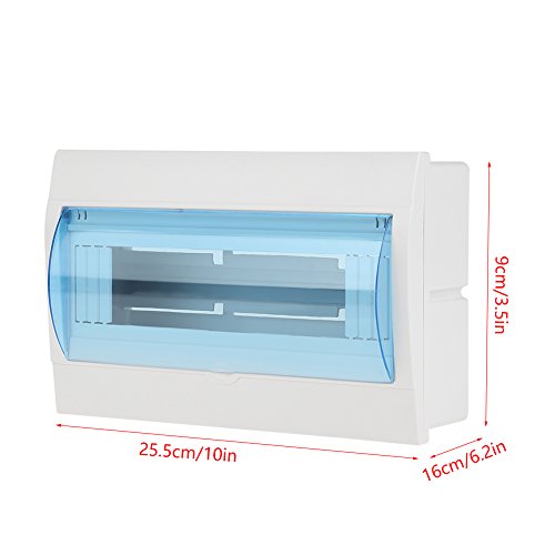 Wall-Mounted Distribution Box Plastic Din Rail Enclosure for 9-12 Ways ...