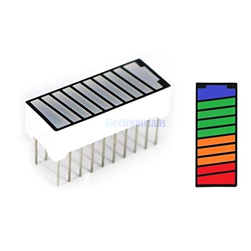 Amazon.com: 5PCS 10 Segment 4 Color LED Battery Level Bar Graph Power ...