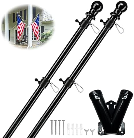 Amazon.com : Haoridul Flag Pole Kit, 6 FT Outside House Flag Poles with ...