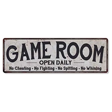 Game Room Sign Rustic Wall Décor Gameroom Signs Home Vintage ...
