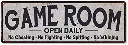 Game Room Sign Vintage Decor Wall Signs Gameroom Decorations Ideas ...