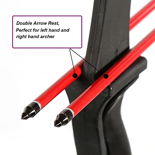 Huntingdoor 57" Takedown Recurve Bow Double Arrow Rest Design,Black ...