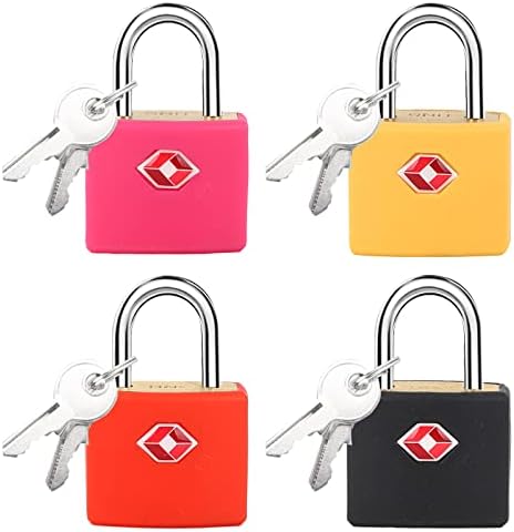 Luggage Locks TSA, 4 Packs Padlocks with 8 Keys Travel Locks Suitcase ...