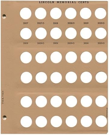 Amazon.com: Dansco Page 8 for US Lincoln Cents Album 7100 2007 - 2009 ...