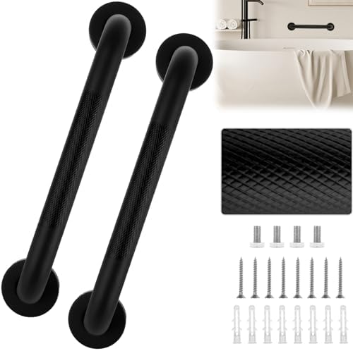 LOLYSIC 2Pcs Grab Rails for Bathroom, 30cm / 12inch Anti-Slip Grab ...