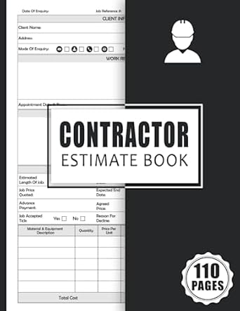 Estimate Book Contractor: A Comprehensive Job Estimate Quote Forms for ...