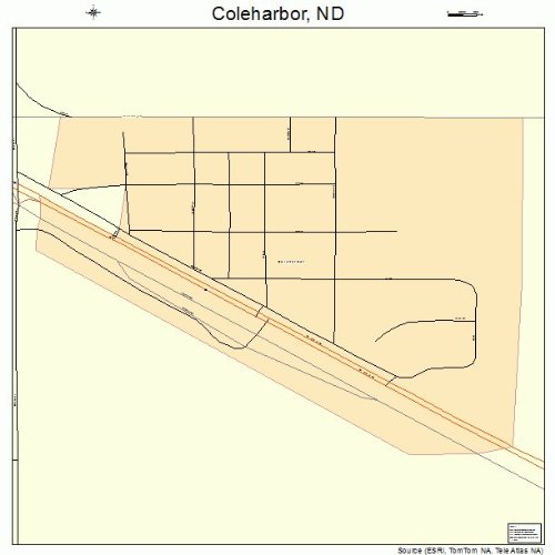 Large Street & Road Map of Coleharbor, North Dakota ND - Printed poster ...