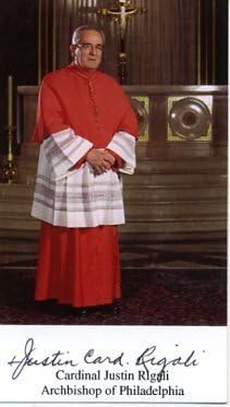 Justin Rigali Roman Catholic Cardinal Signed Autograph Photo ...