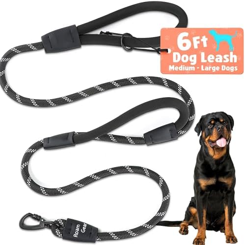 Roam Gear 6FT Dog Leash Heavy Duty | Two Handles Extra Padded ...
