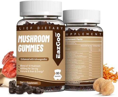Amazon.com: EAZGOO Mushroom Gummies Supplement - with Ashwagandha ...