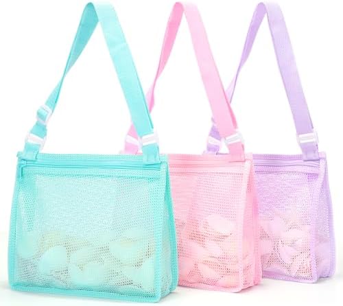 Amazon.com: Tagitary Beach Toy Mesh Beach Bag Sand Toy Seashell Bag for ...