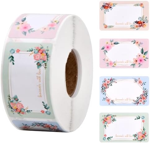 Bezavea 500PCS Labels Stickers for Jars, Self Adhesive Jam Labels ...