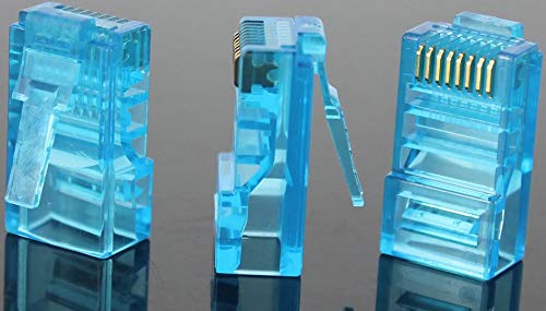 Buy Eatech RJ45 Cable terminal Transparent Crystal Head Cat 6 Modular ...