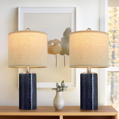 360 Lighting Gilson 24 1/2" High Modern Coastal Glam Table Lamps Set of ...