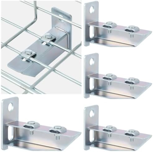 Amazon.com: Zonon 4 Pcs Wire Mesh Cable Tray Bracket T-Shaped Zinc ...