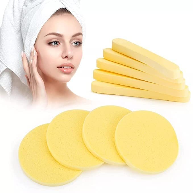 STOCKZONE Facial Magic Water-Activated Puff Cleaning Soft Sponge Pads ...