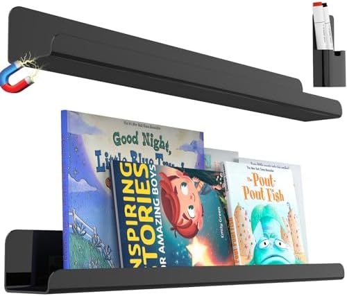 Amazon.com: FUCDTEFC Magnetic Book Shelf, 2 Pcs Acrylic Magnetic Book ...