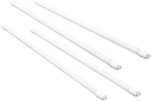 FDW 4 Pack T8 4FT LED Tube Light 32 Watt Fluorescent Tube, 5000K Light ...